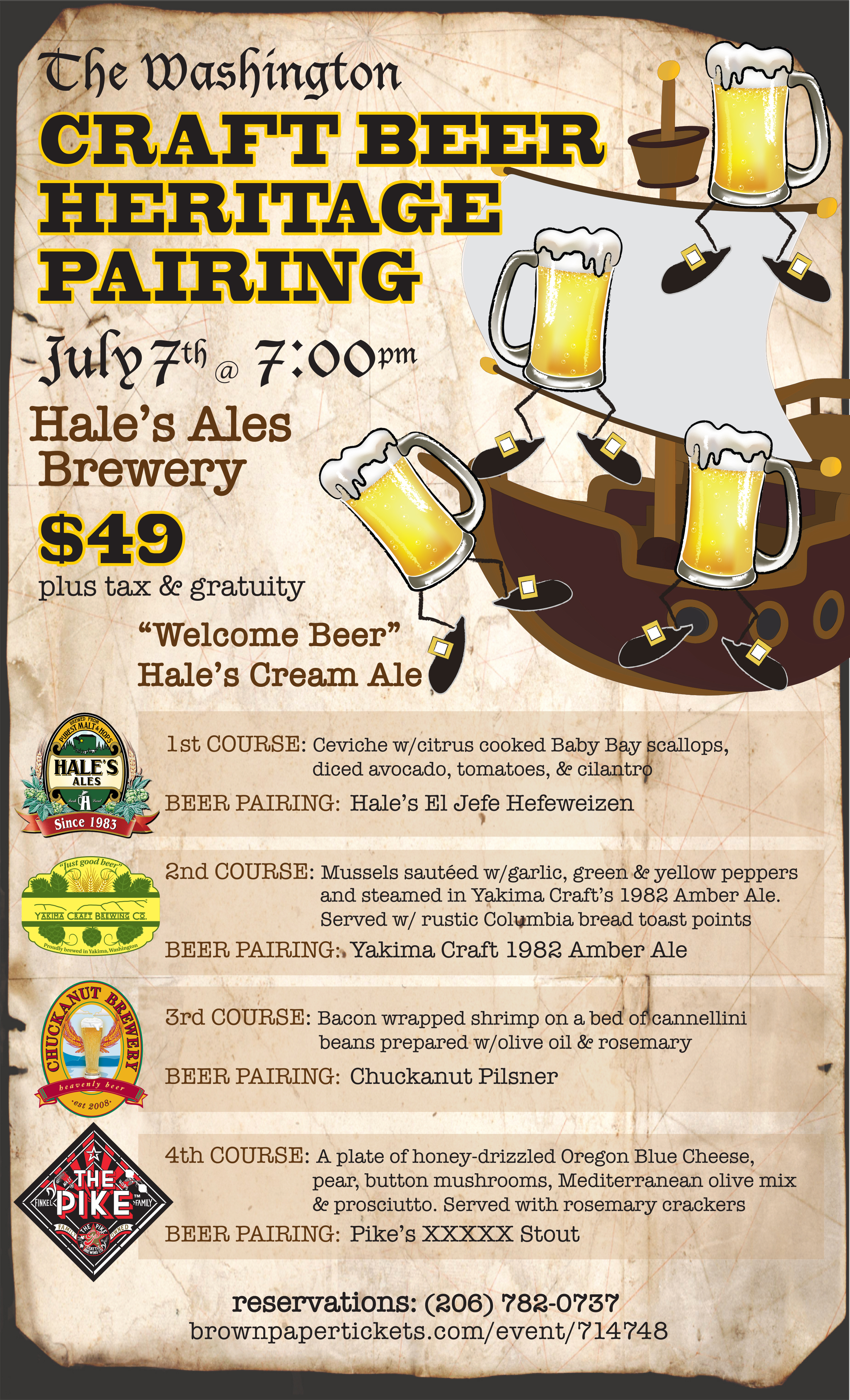 Hale's Ales Announces the Washington Craft Beer Heritage Pairing ...