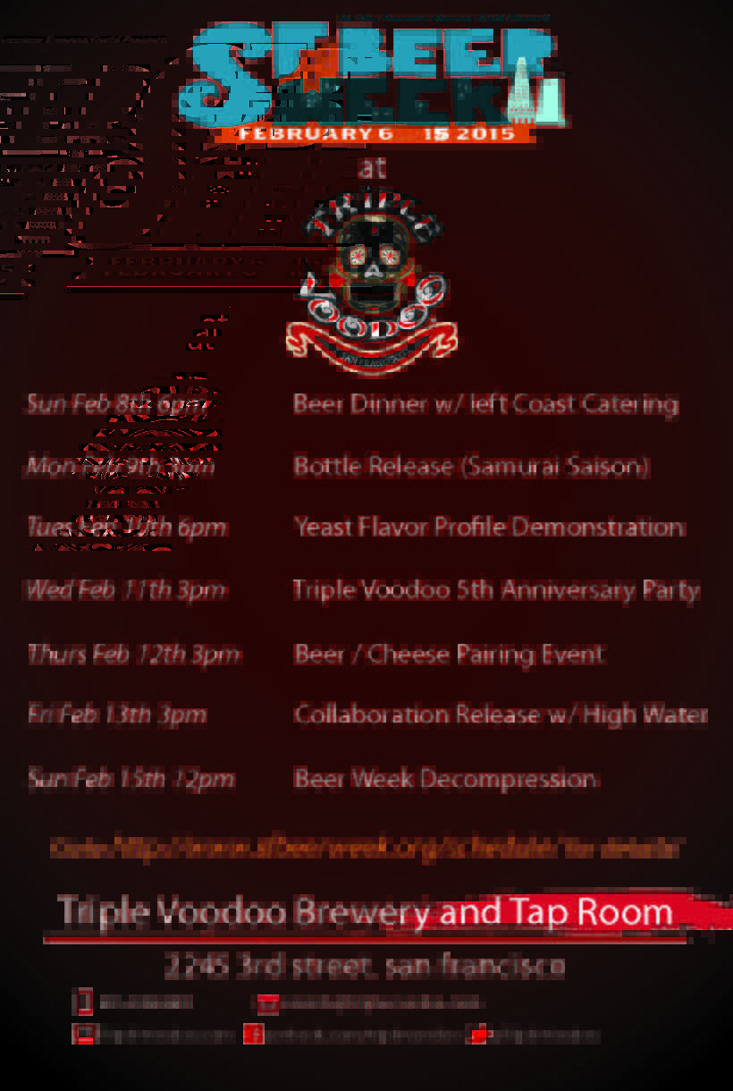 Triple Voodoo Brewery and Tap Room Gears Up for San Francisco Beer Week ...