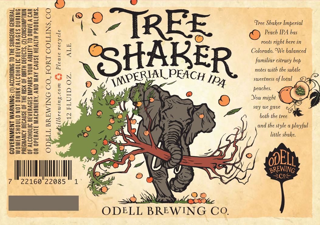 Odell Brewing's Tree Shaker Imperial Peach IPA Returns in Four Pack ...