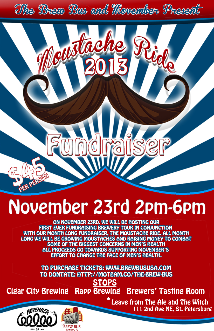 Tampa Bay Brew Bus: Movember Moustache Ride - CraftBeer.com