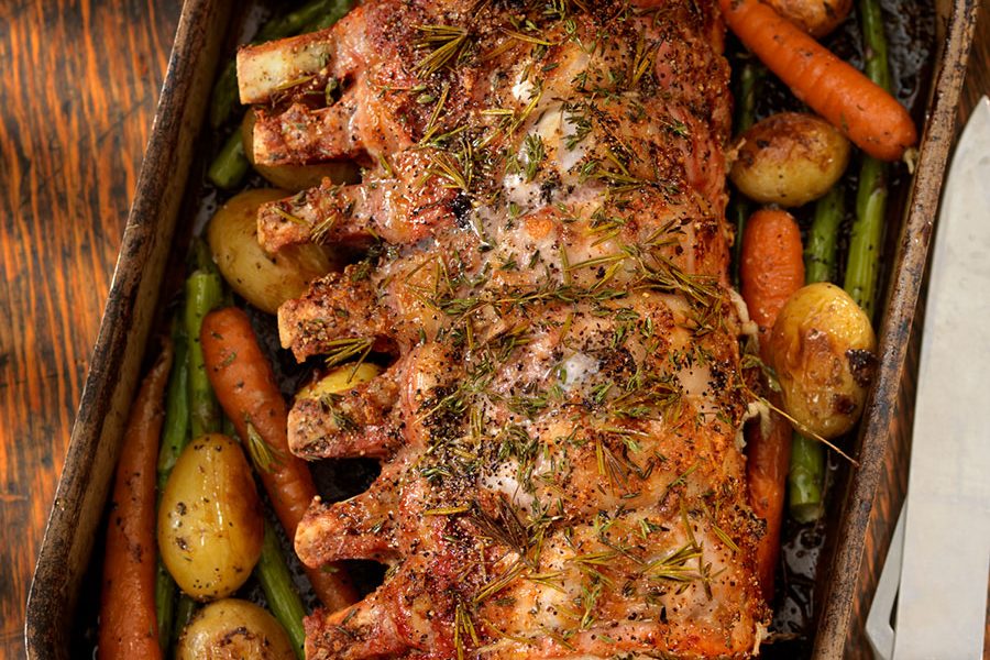 Wheat Beer Sozzled Pork Spare Ribs with Sage and Garlic